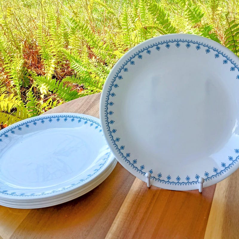 Corelle Blue Lunch Plates - Etsy