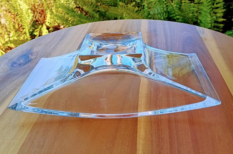 Nambe Planar 9" Crystal Bowl Centerpiece Decor Vintage - Etsy
