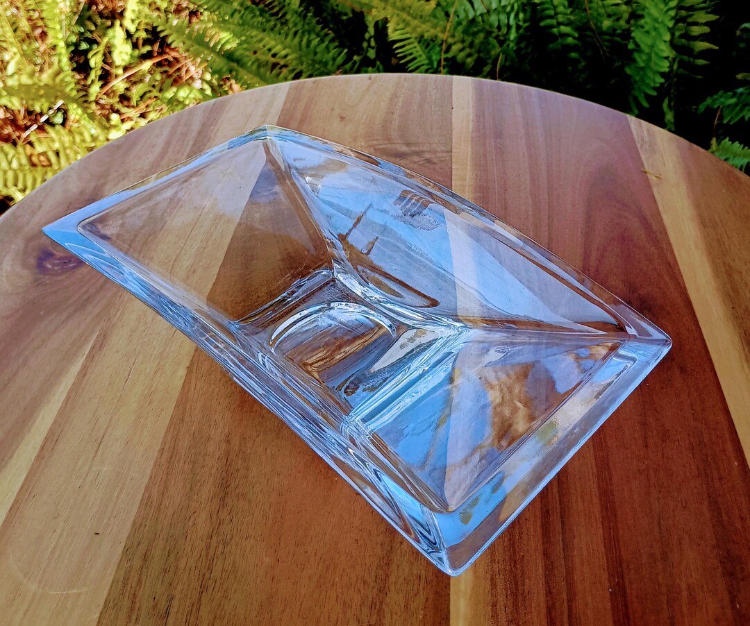 Nambe Planar 9" Crystal Bowl Centerpiece Decor Vintage - Etsy
