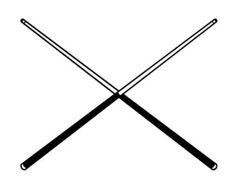 Pool Stick Cue Billiards vector .eps .dxf svg & a .png | Etsy