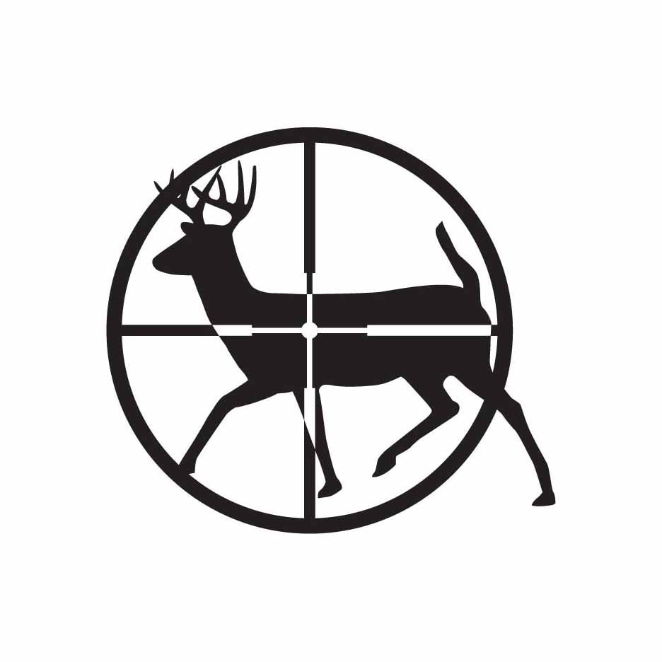 Deer in Scope Hunting Vector Eps .svg .png .dxf Vinyl - Etsy Finland