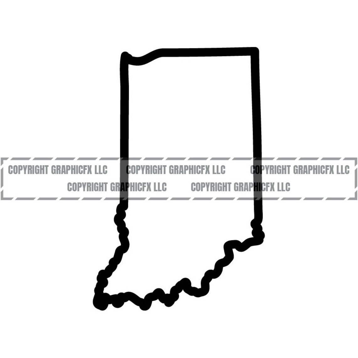 Indiana State Outline INSTANT DOWNLOAD Vector .eps .dxf .svg - Etsy
