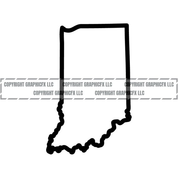 Indiana State Outline Clipart Download