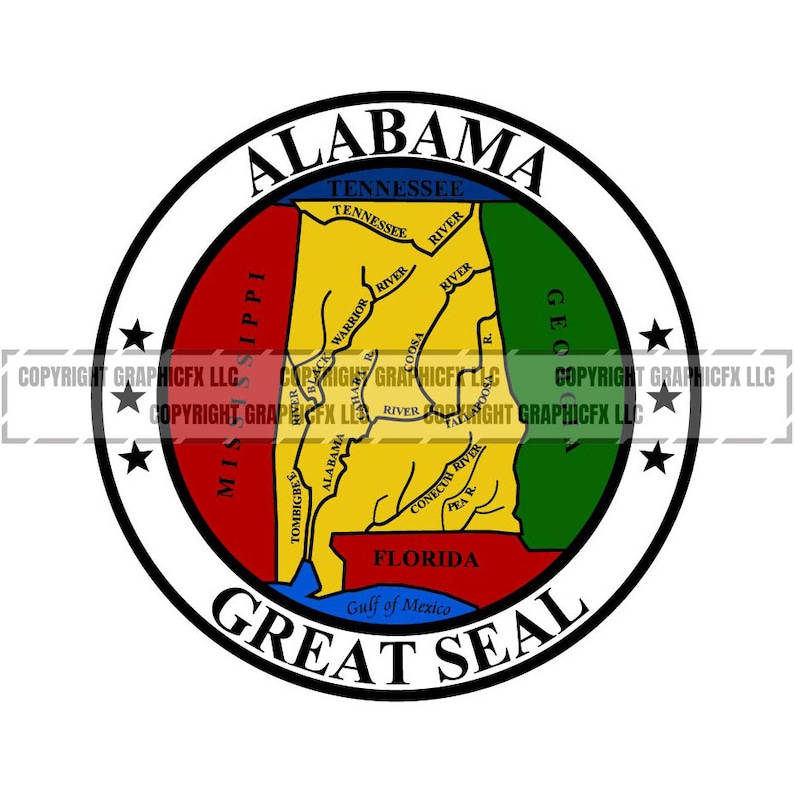 Alabama Great Seal Vector, State Graphic (digital Download) - Etsy