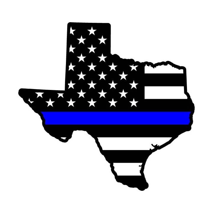 Thin Blue Line Texas USA Flag State Outline Vector .eps, .dxf, .svg ...