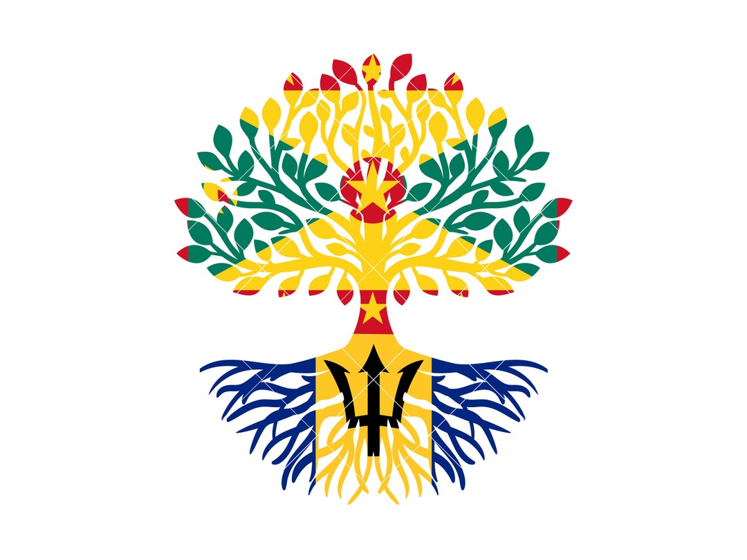 Grenada Barbados Flag Roots Art: Vector Graphic (digital Download) - Etsy