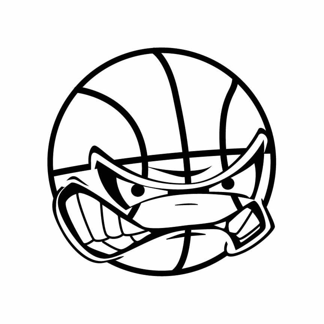 Angry Basketball Vector Art, SVG, EPS, PNG (digital Download) - Etsy