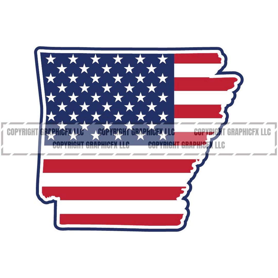 Arkansas USA Flag State Outline Vector (digital Download) - Etsy