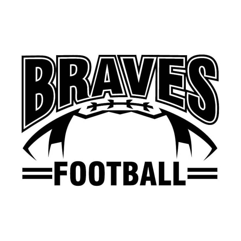 Braves Football Brave vector .eps .dxf .svg .png Vinyl | Etsy