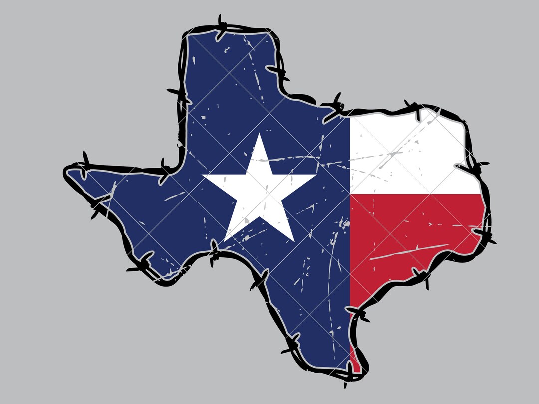 Distressed Texas Flag Barbed Wire Vector (digital Download) - Etsy