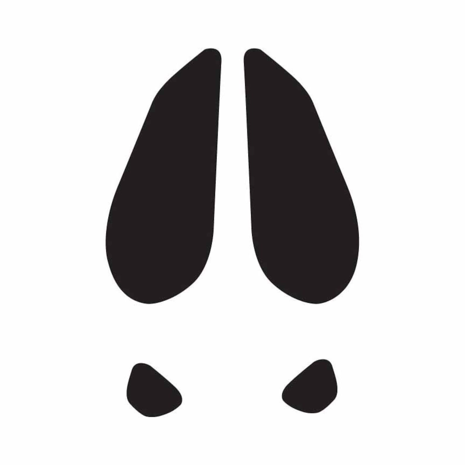 Deer Hoof Print Vector .eps, .svg, .dxf & 1 .png Vinyl Cutter Ready, T ...