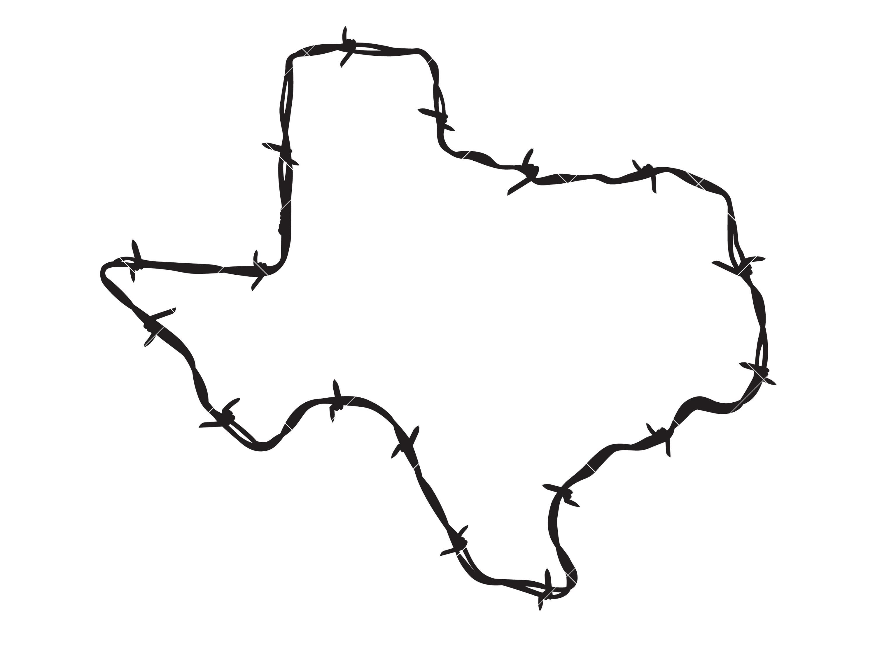 Barbed Wire Texas Shape, Vector Clipart (digital Download) - Etsy