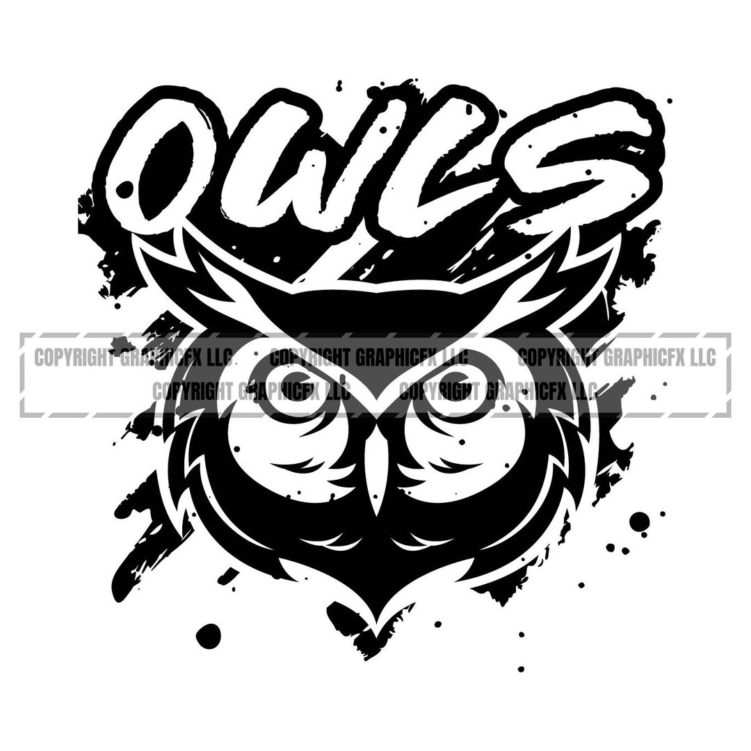 Owls Paint Owl .eps .dxf .svg .png Vinyl Cutter Ready - Etsy