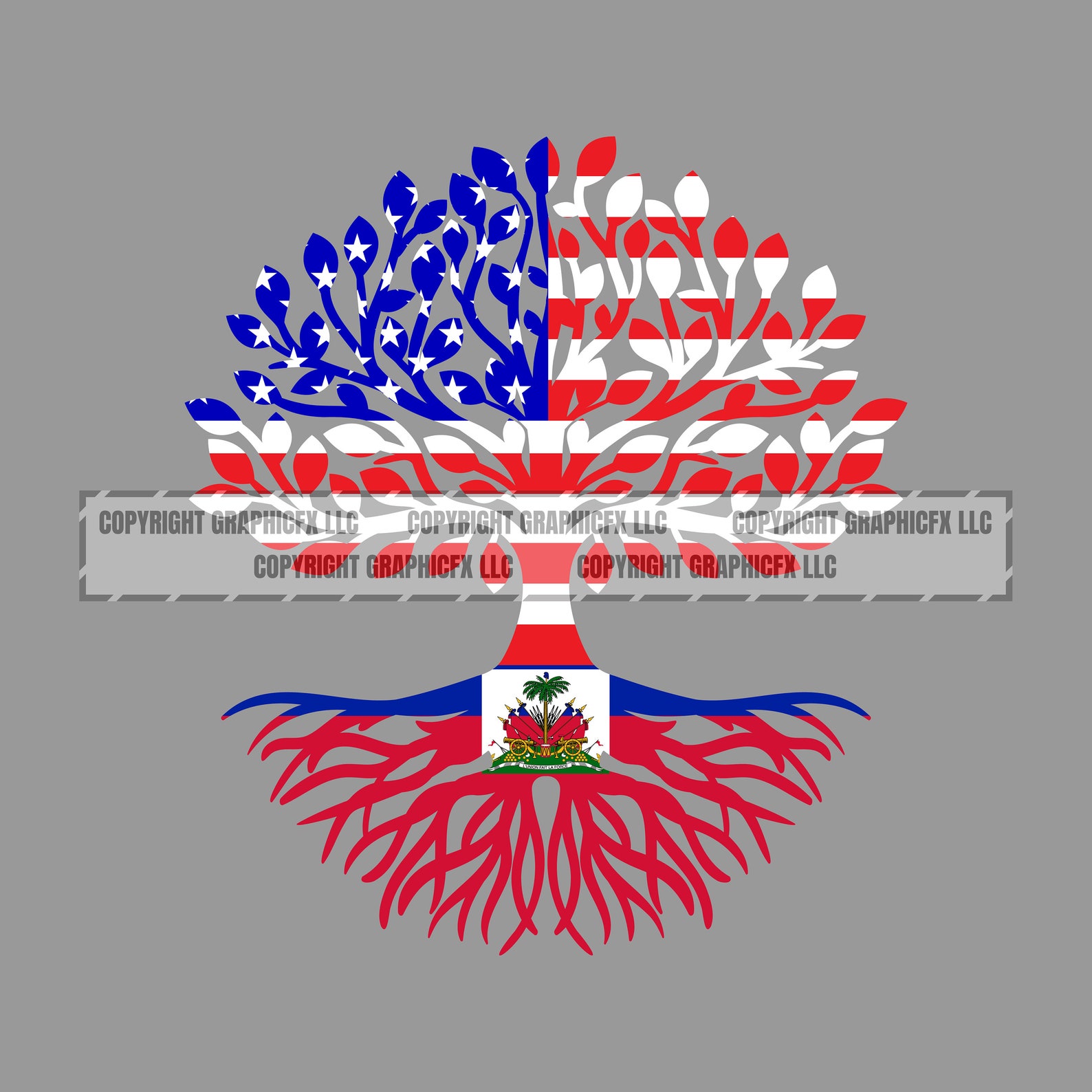Usa/hatian Haiti Flag Roots Art Digital Download Vector .eps - Etsy