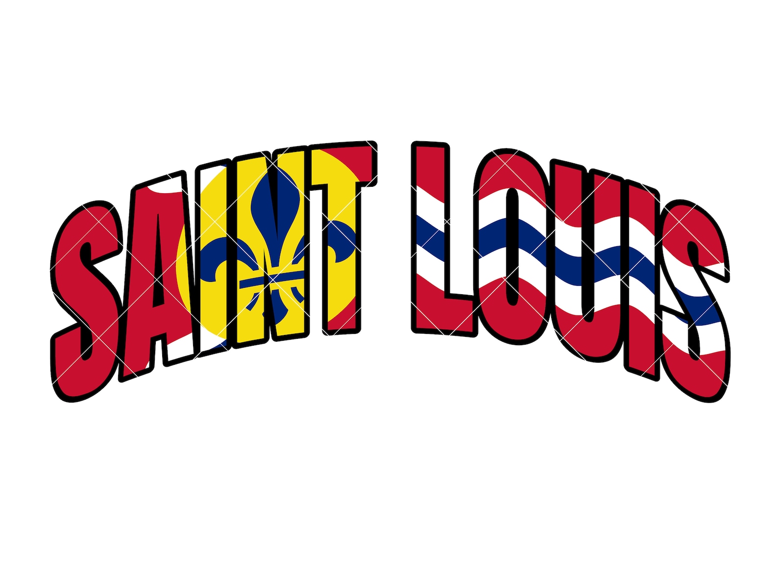 Saint Louis Flag Arched Word Art Flags Vector .eps, .dxf, .svg .png ...
