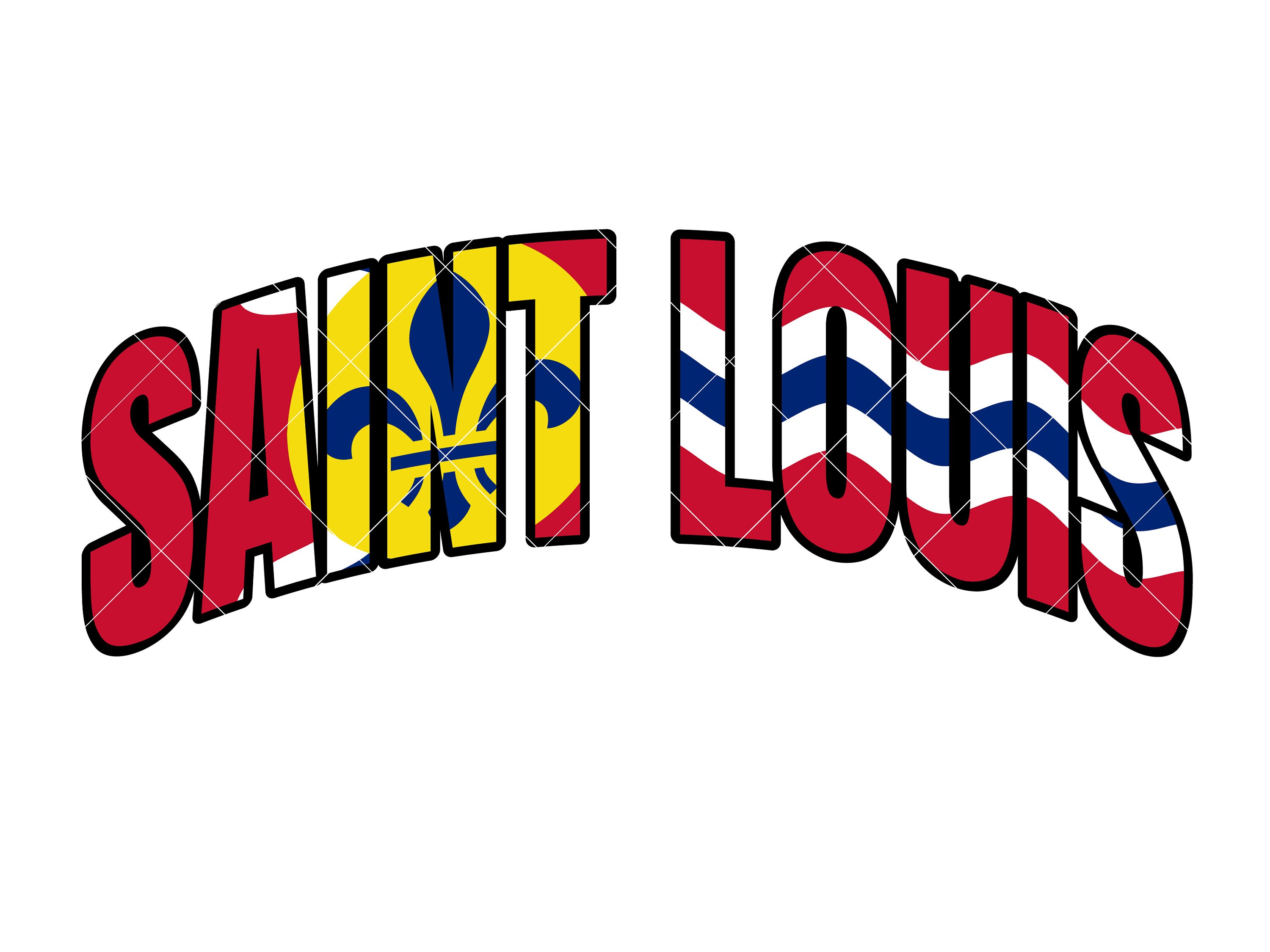 Saint Louis Flag Arched Word Art Flags Vector .eps, .dxf, .svg .png ...