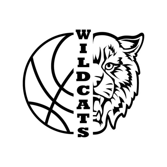 Wildcats Basketball Wildcat vector .eps .dxf .svg .png Vinyl | Etsy
