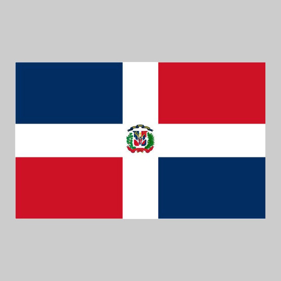 Dominican Flag Vector .eps .dxf .svg .png. Vinyl Cutter | Etsy