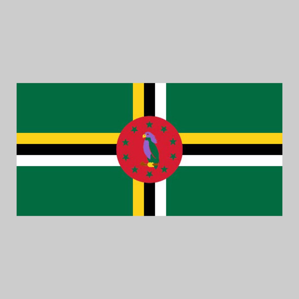 Dominica Flag Vector .eps .dxf .svg .png. Vinyl Cutter - Etsy