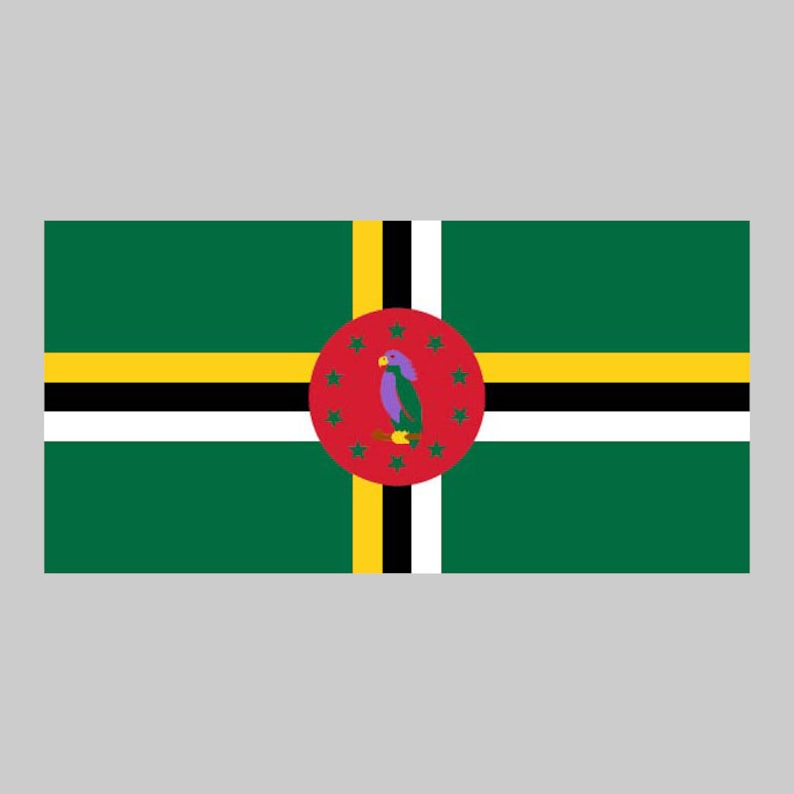 Dominica Flag Vector .eps .dxf .svg .png. Vinyl Cutter - Etsy