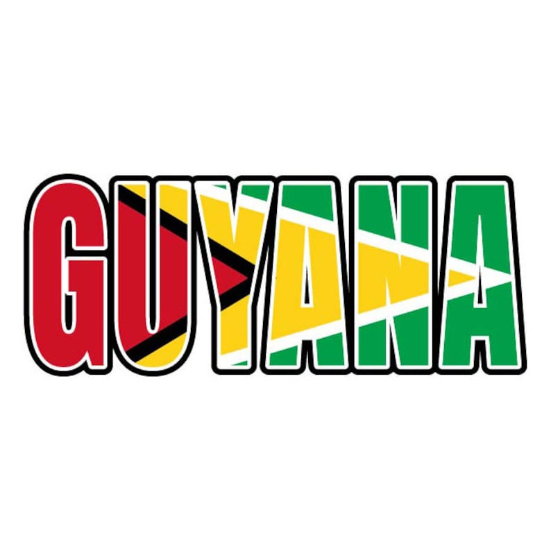 Guyana Flag Word Art Vector (digital Download) - Etsy