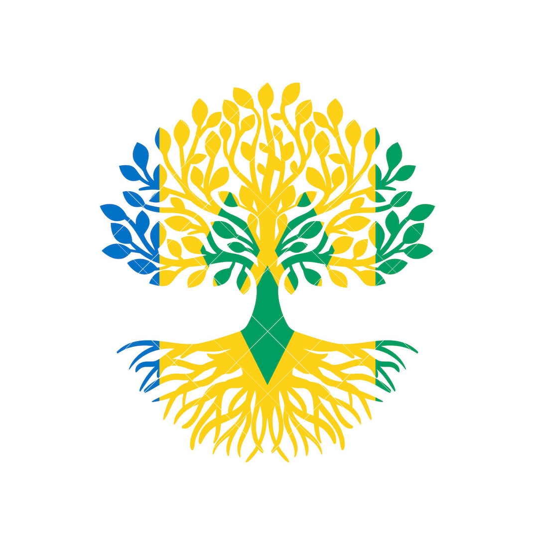 Saint Vincent and the Grenadines Flag Roots Art Digital Vector .eps ...
