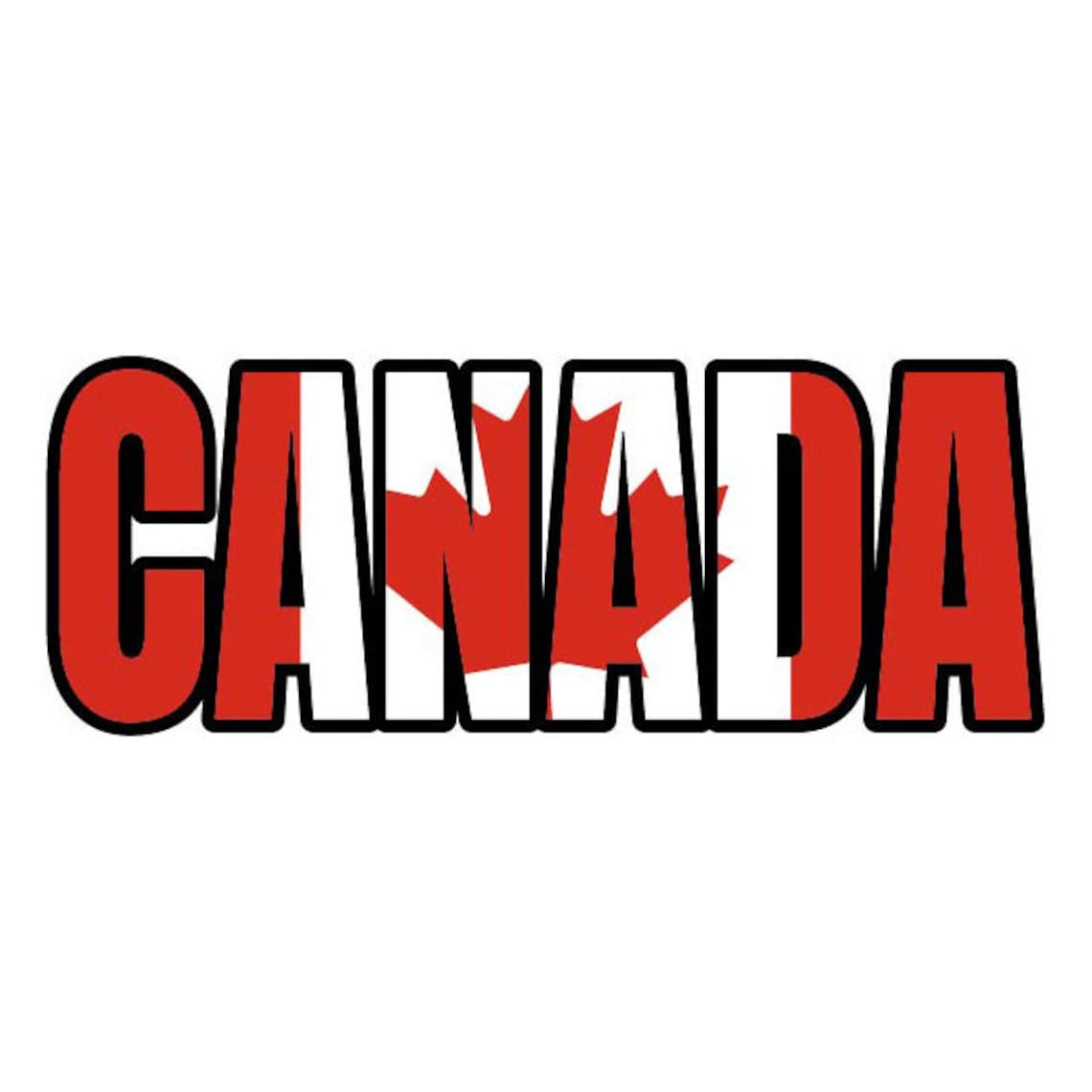 Canada Flag Text Word Art Island Vector .eps, .dxf, .svg .png. Vinyl ...