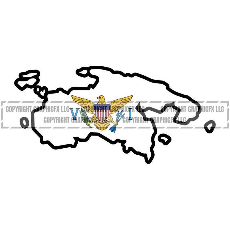 US Virgin St. John Island Flag Shape Vector .eps, .dxf, .svg .png ...