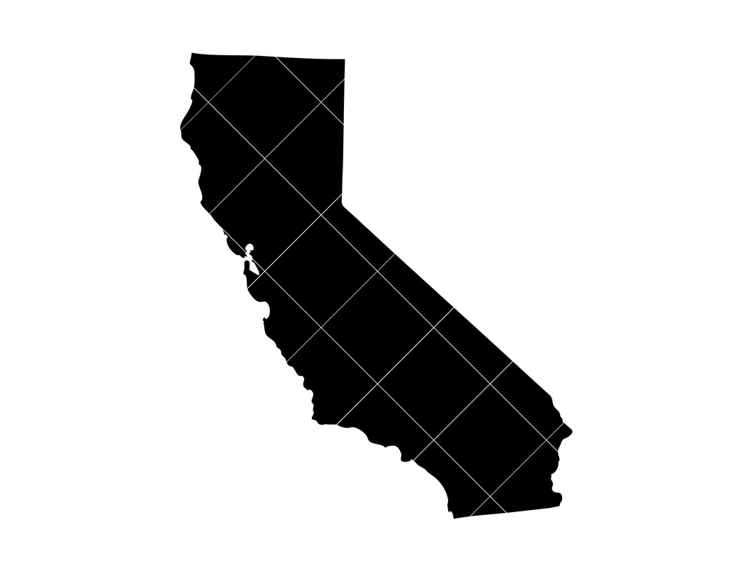 California State Silhouette DIGITAL DOWNLOAD Vector .eps, .dxf, .svg ...