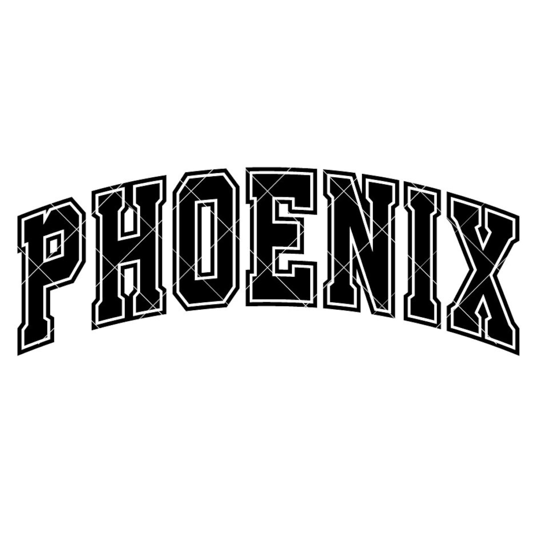 Phoenix Arched Text Vector Art .eps, .dxf, .svg .png .pdf Vinyl Cutter ...