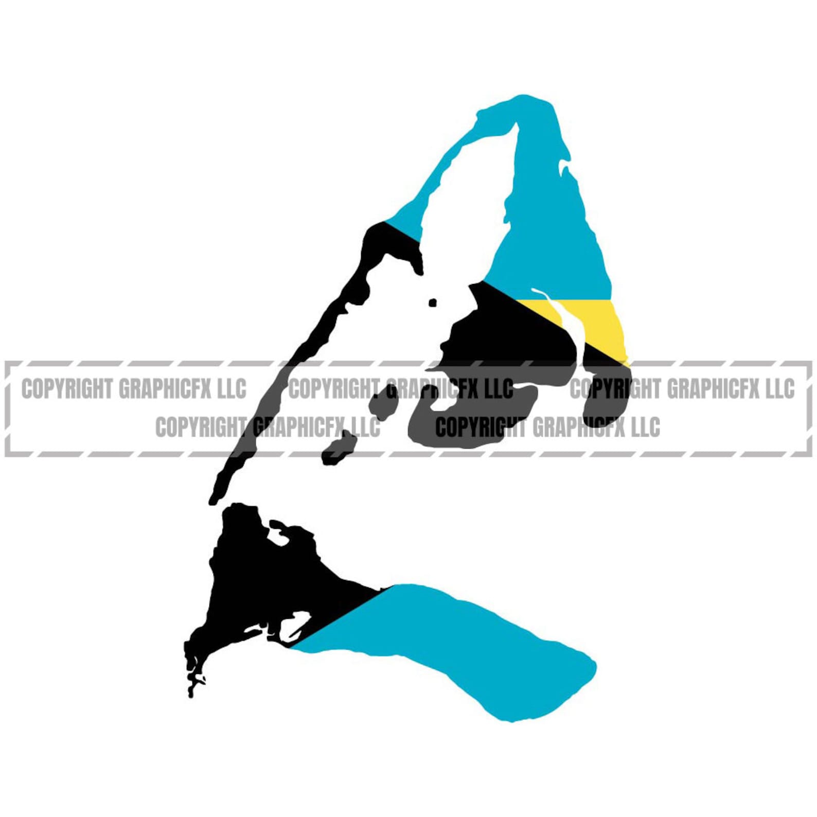 Bimini Bahamas Flag Map Shape Vector (digital Download) - Etsy
