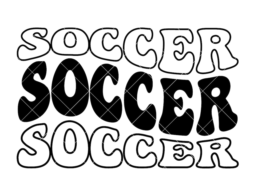 Soccer Wavy Word Art: Vector Cut File (digital Download) - Etsy