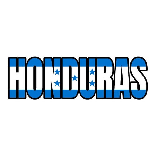 Honduras Flag Text Word Art Island Vector .eps .dxf .svg - Etsy
