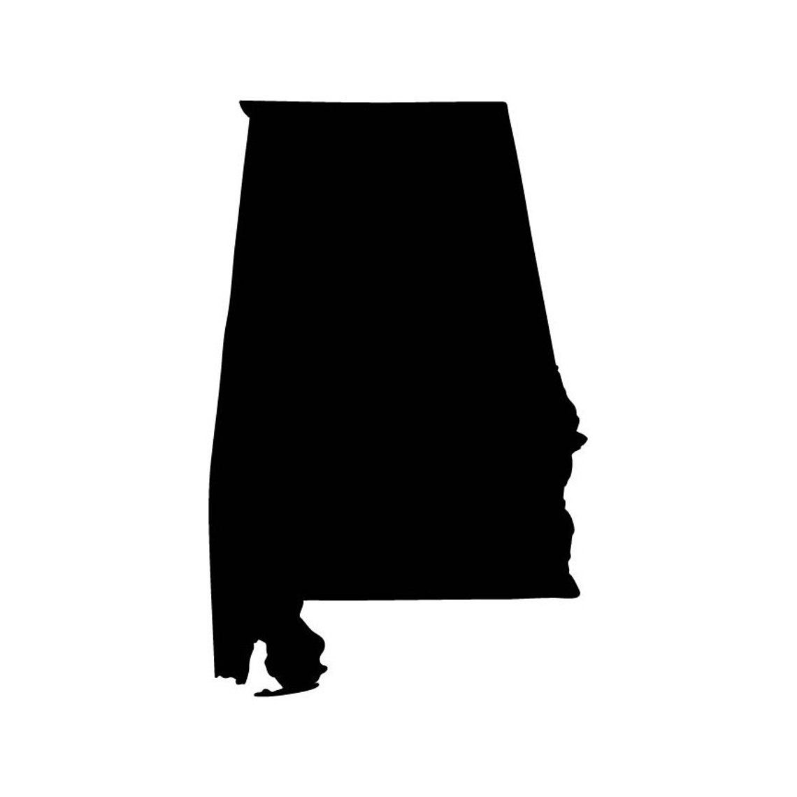 Alabama State Silhouette Shape INSTANT DOWNLOAD Vector .eps - Etsy
