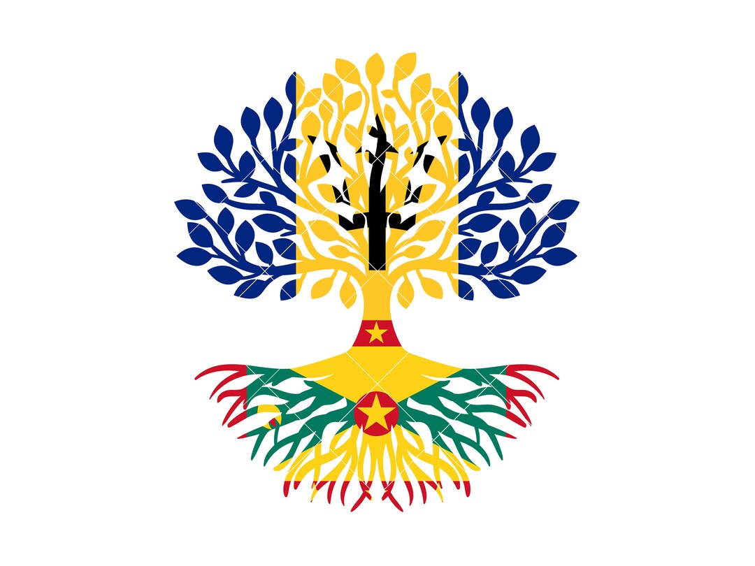 Barbados Grenada Flag Roots Art Digital Vector .eps, .dxf, .svg .png ...