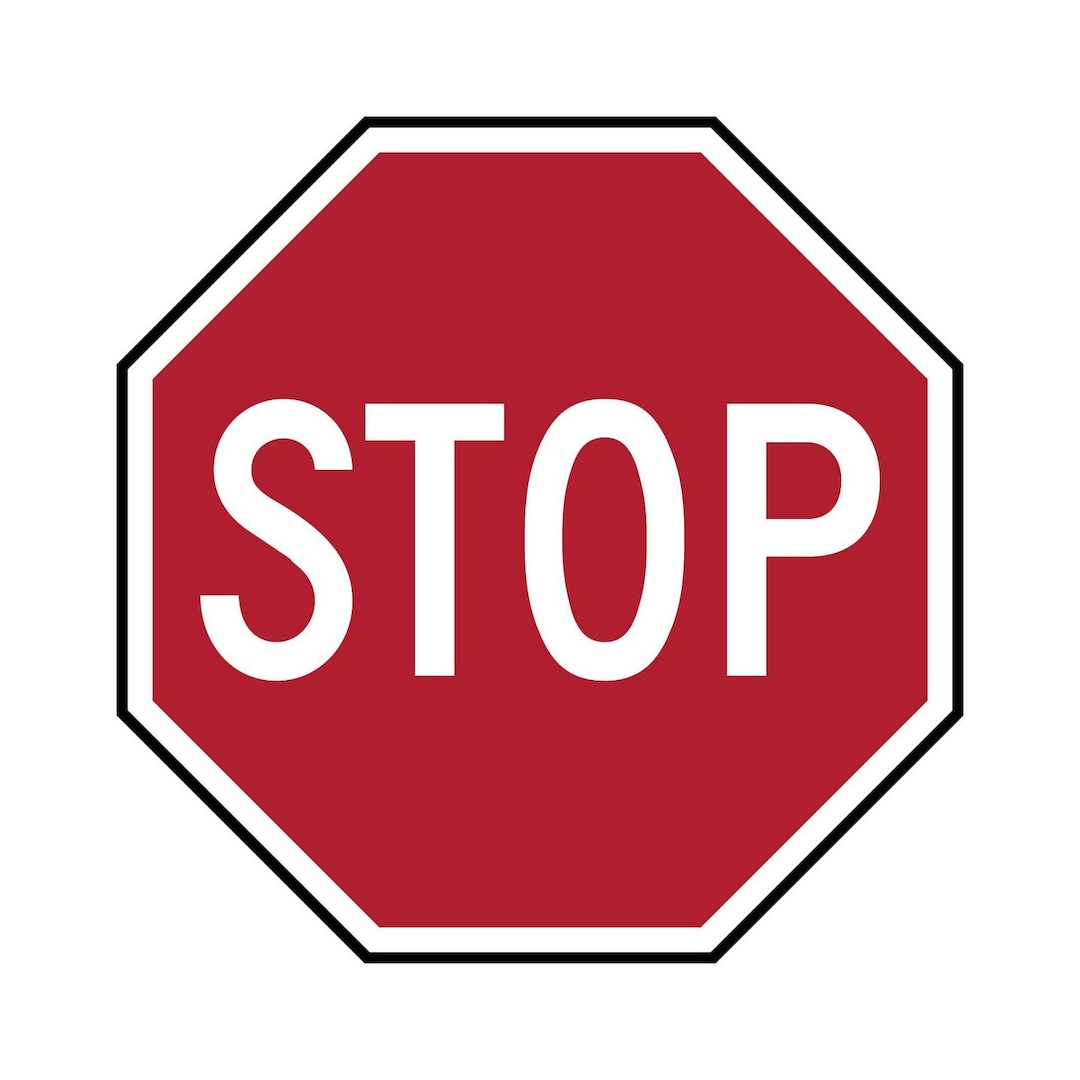 Stop Sign Vector Clipart, Vinyl Cutter Ready (digital Download) - Etsy