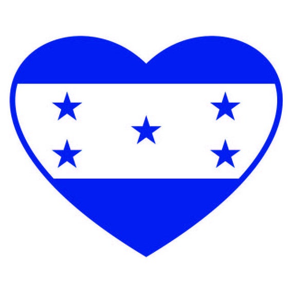 Honduras Flag Heart Vector .eps .dxf .svg .png. Vinyl Cutter - Etsy