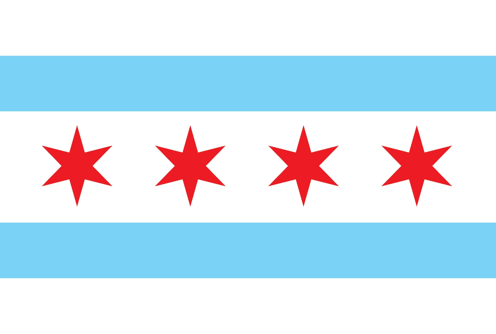 Chicago Illinois Flag Flags 1 Vector .eps .dxf .svg .png. | Etsy