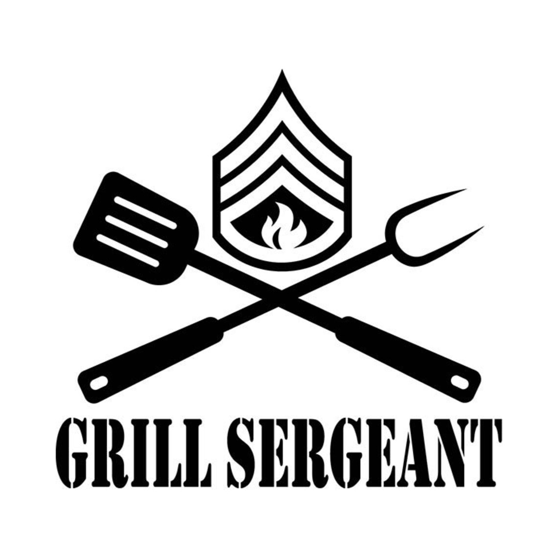 Grill Sergeant BBQ Grilling Barbecue cooking 1 vector .eps | Etsy