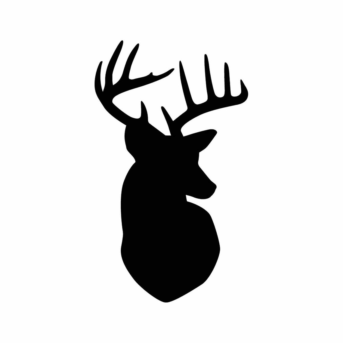 Deer Buck Mount Vector .eps, .dxf, .svg .png Vinyl Cutter Ready, T ...