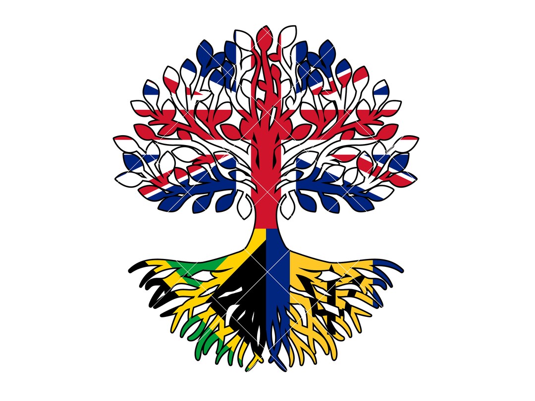 Great Britain Jamaica Barbados Roots Art Vector (digital Download) - Etsy