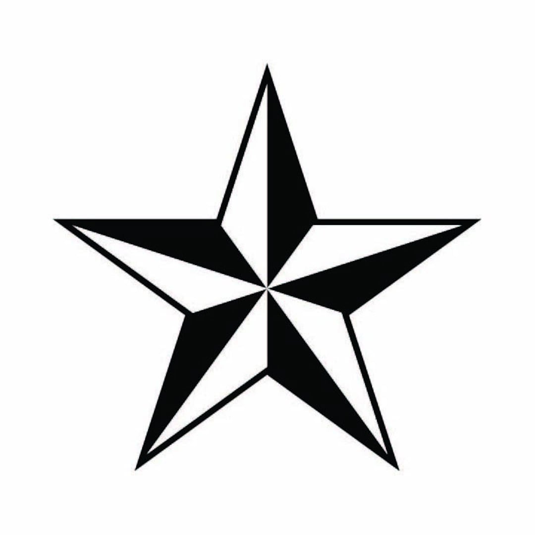Nautical Star / Texas Star Vector Logo Design Element, Emblem, Label ...