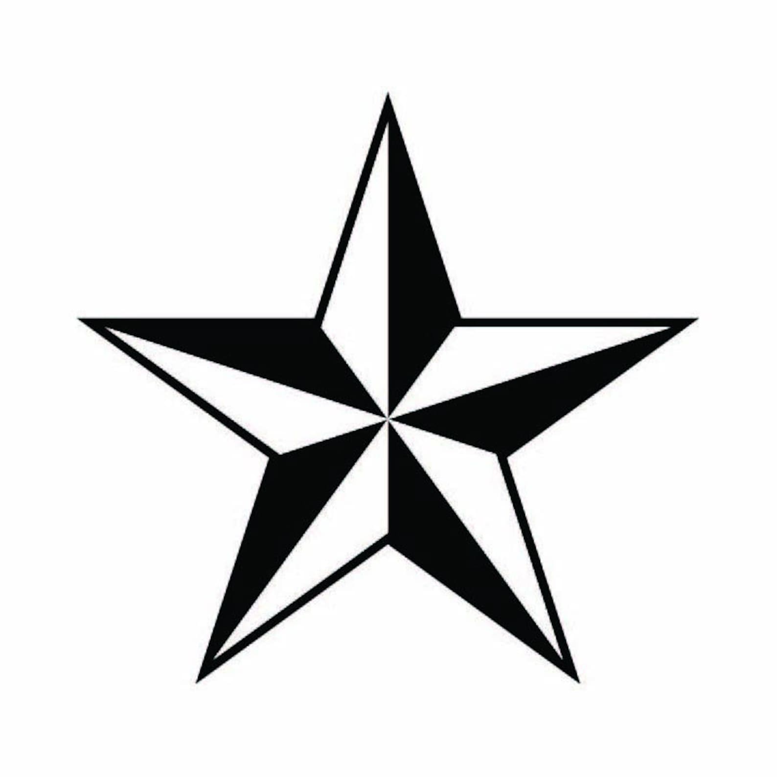 Nautical Star / Texas Star Vector Logo Design Element, Emblem, Label ...
