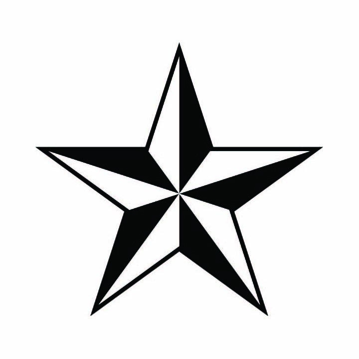 Nautical Star / Texas Star Vector Logo Design Element, Emblem, Label ...