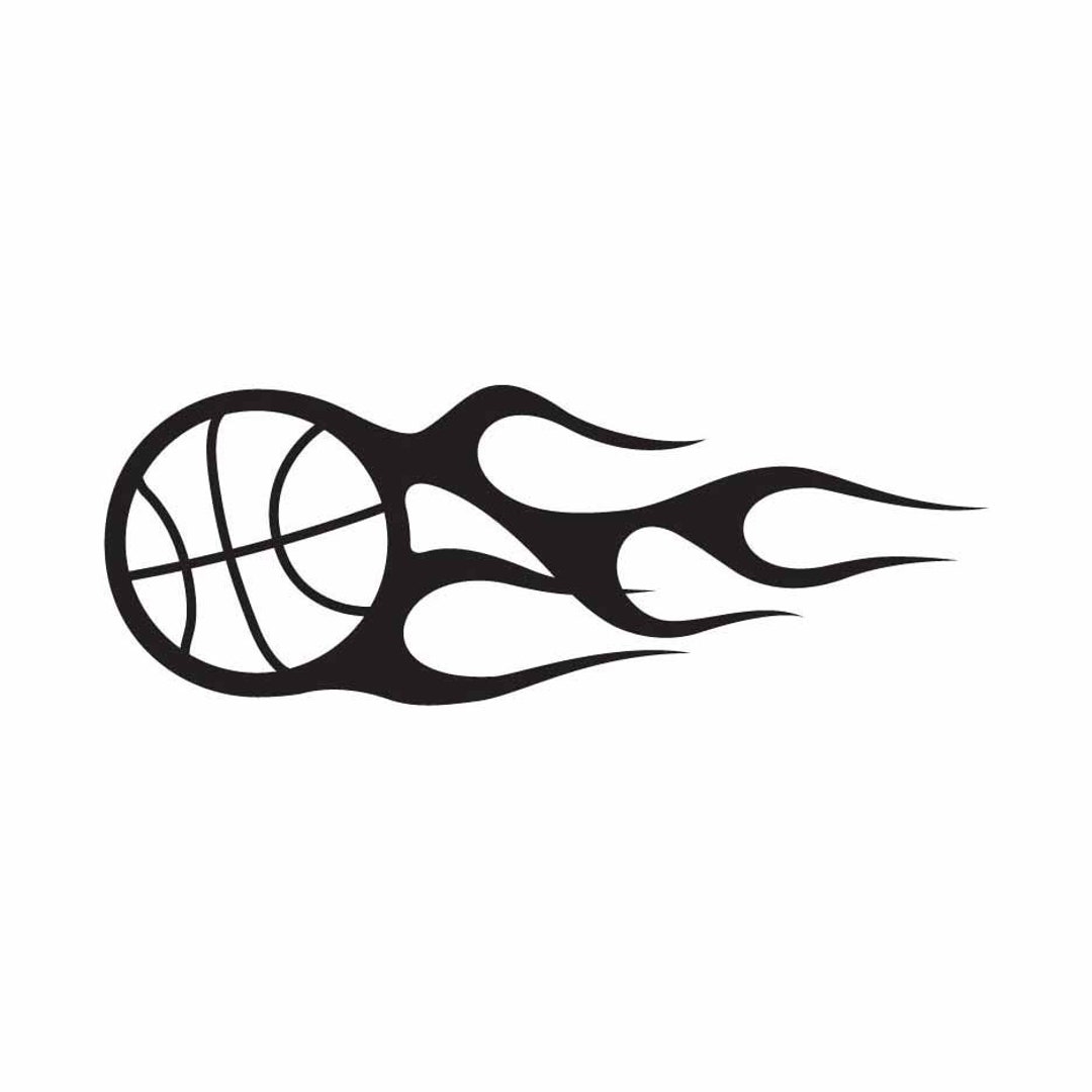 Flaming Basketball INSTANT DOWNLOAD 1 Vector .eps, Svg, & a .png Vinyl ...