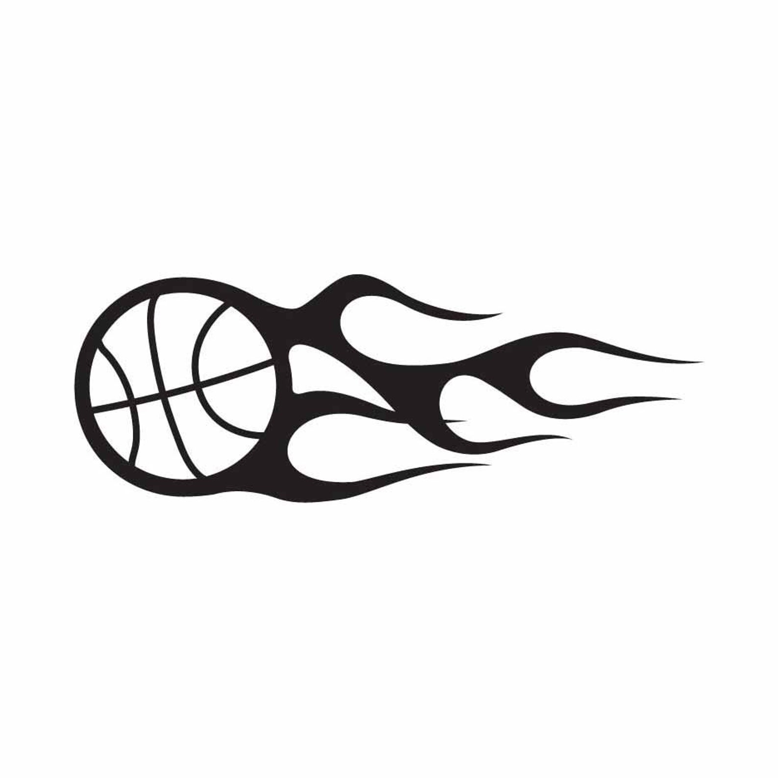 Flaming Basketball INSTANT DOWNLOAD 1 Vector .eps Svg & a - Etsy