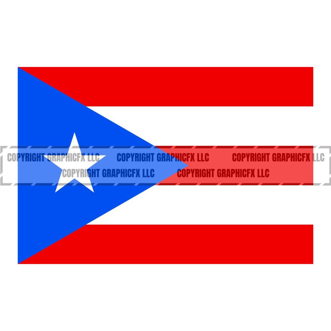 Puerto Rico Flag Vector Puerto Rican.eps, .dxf, .svg .png. Vinyl Cutter ...