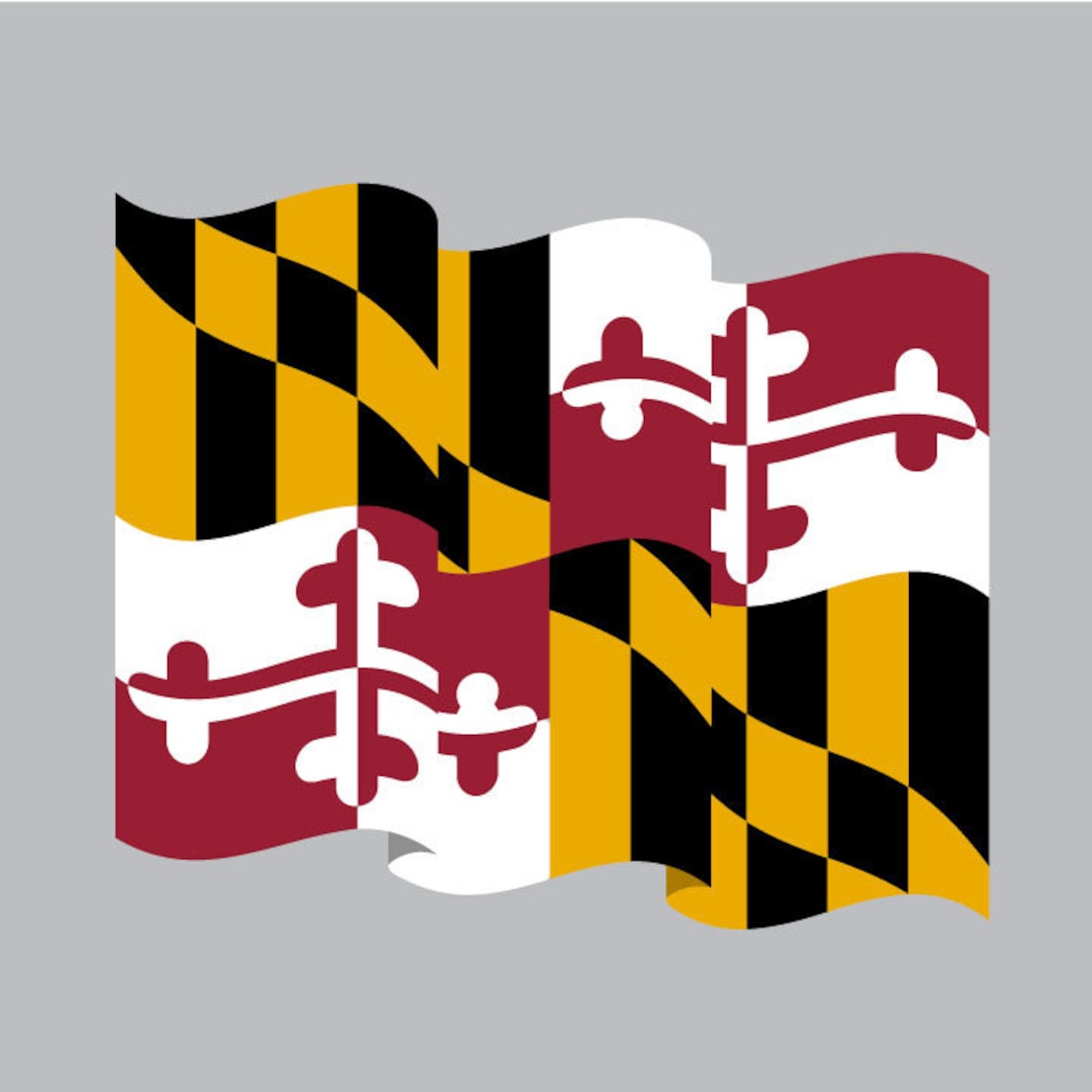 Maryland Waving Flag Digital Download Only Vector .eps .dxf - Etsy