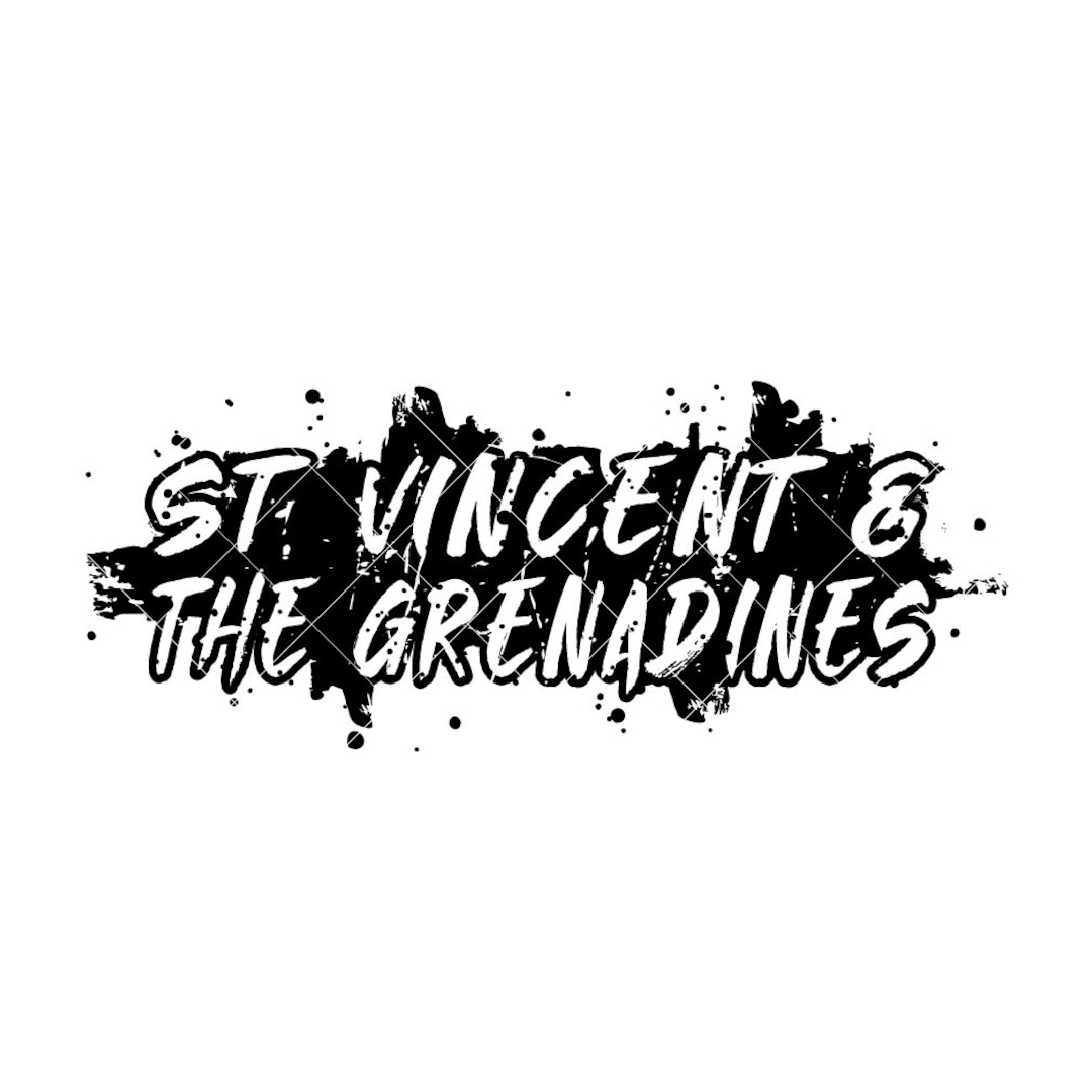 St. Vincent & the Grenadines Paint Word Art .eps, .dxf, .svg .png Pdf ...