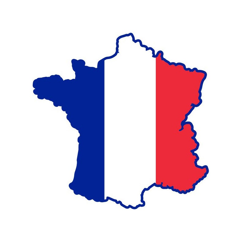 France Flag Country Shape Vector .eps, .dxf, .svg .png. Vinyl Cutter ...